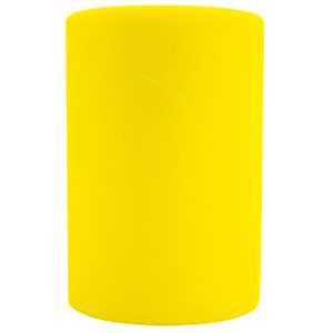 Tulle Fabric Roll | 6” by 100 Yards | Polyester Spool for Crafts Decorations Tutu Weddings Costumes Skirts Parties Gift Bow and More – by Craft Forge (Yellow)