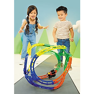 Little Tikes Tumble Train, Toy Train Set with Lights and Sound, Adjustable Train Tracks That Get Kids Moving- Gifts for Kids, Toys for Toddlers and Boys Girls Ages 3 4 5+ Year Old,Multi-Color
