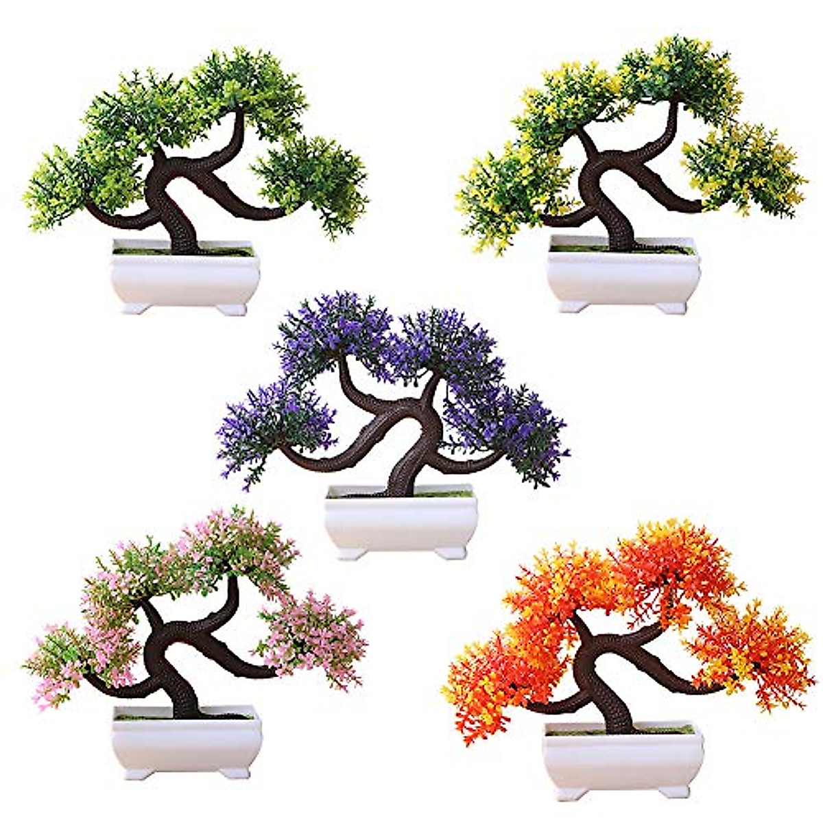 WillowswayW Artificial Plant Bonsai Fake Tree Potted Home Hotel Garden Ornament Decoration- 8#