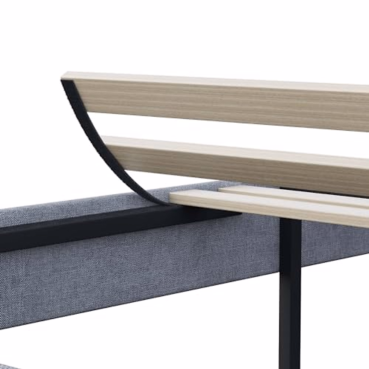 OTRIEK Queen Size Modern Deluxe Platform Bed Frame Button Tufted Fabric Upholstered Bed Frame with Adjustable Headboard/Strong Wood Slats Support/Mattress Foundation/Easy Assembly, Grey (Queen)