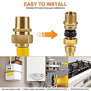 Lesigud 70FT 1/2" Gas Tubing Pipe Kit with 2 Male Fittings, CSST Gas Line for Natural Gas or Propane Appliance Natural Gas Grill Hose