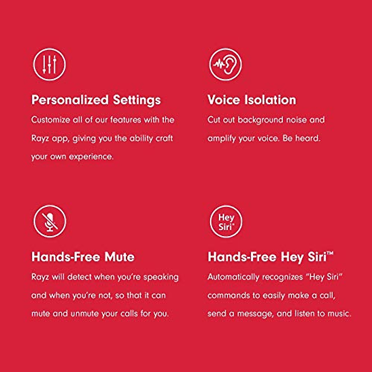 RAYZ Pioneer Plus (Black) Active Noise Cancelling Wired Earphones with Microphone in Ear Corded Smart Noise Reduction, Auto-Pause, Hands-Free, Hey Siri MFI Certified Compatible iPhone, iPad, iPod