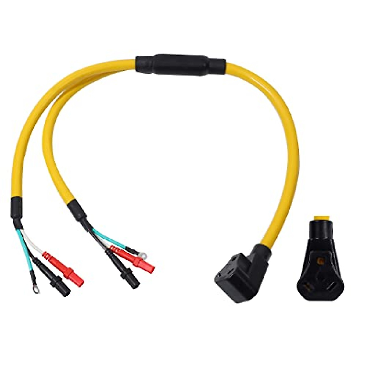 Square Plug to TT-30R 3 Prong Female Receptacle Y Combiner 30Amp Generator Inverter Parallel Cord Cable Kit