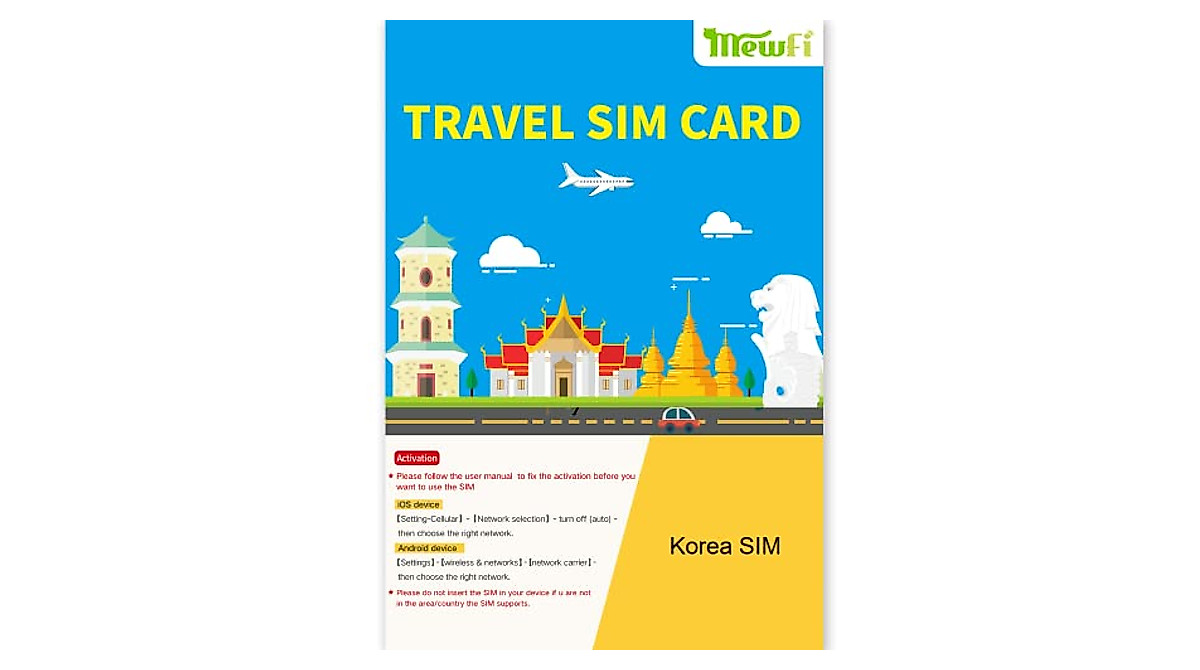 Korea SIM Card 30 Days with 10GB Data - Prepaid Option