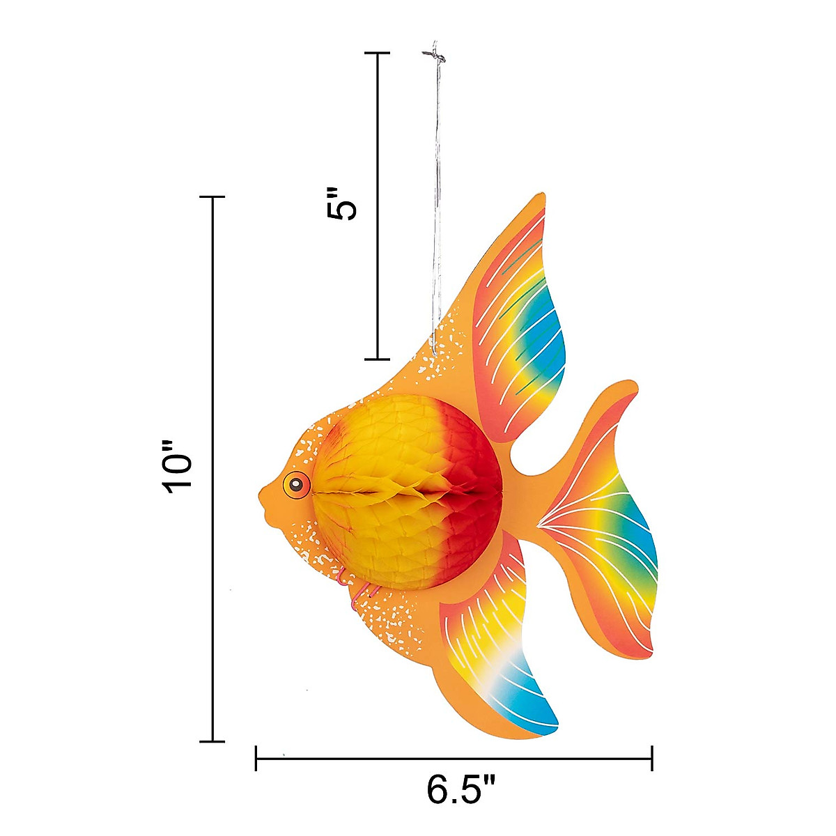 90shine 12PCS Tropical Fish Party Decorations Supplies- Under-The-sea/Mermaid/Luau/Hawaiian/Kids Birthday Table Centerpiece