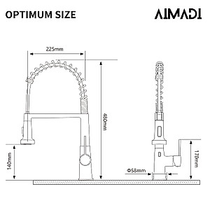 Touchless Kitchen Faucet with Pull Down Sprayer,AIMADI High Arc Spring Stainless Steel Single Handle Sensor Smart Kitchen Sink Faucet for Bar Farmhouse,Brushed Nickel