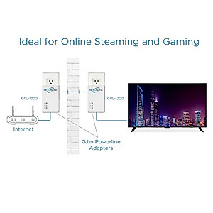 NexusLink G.hn Powerline Ethernet Adapter | Single Unit I 1200 Mbps | Gigabit Port, Power Saving, Home Network Expander with Stable Ethernet Connection | Single Device (GPL-1200) I Need 2 Units