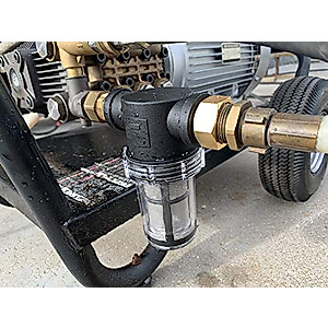 Tool Daily Garden Hose Filter for Pressure Washer Inlet Water, Sediment Filter Attachment, with 100 Mesh and 40 Mesh Screen