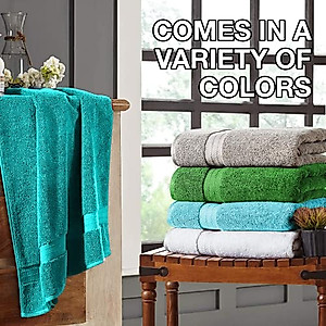 BHT Towels - 100% Cotton Thick & Large 600 GSM Hand Towel - Genuine Ringspun, Luxury Hotel & Spa Quality (Set of 4 Hand Towels, Light Turquoise)