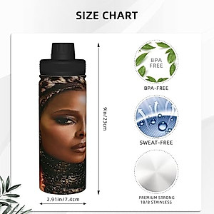 HIKTIEK Mary J Musics Blige Stainless Steel Insulated Tumbler Sports Water Bottle Hot and Cold Travel Cup 18oz