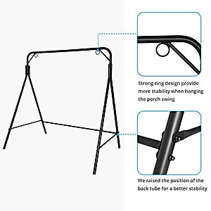 Outvita Metal Swing Stand, 550lbs Heavy Duty Steel A-Frame Stand Powder Coated Finish for Kids, Adults Outdoor Backyard Patio Porch