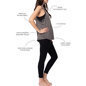 Sexy Basics Womens Racer Back Tanks | Ultra Soft Stretch Athletic Tanks -5 Pack