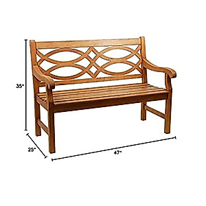 Achla Designs 4-Foot Hennell Garden Bench, Natural