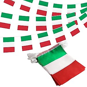 Anley Italy Italian Republic String Pennant Flags - Patriotic Events 2nd of June National Day Decoration Sports Bars - 33 Feet 38 Flags