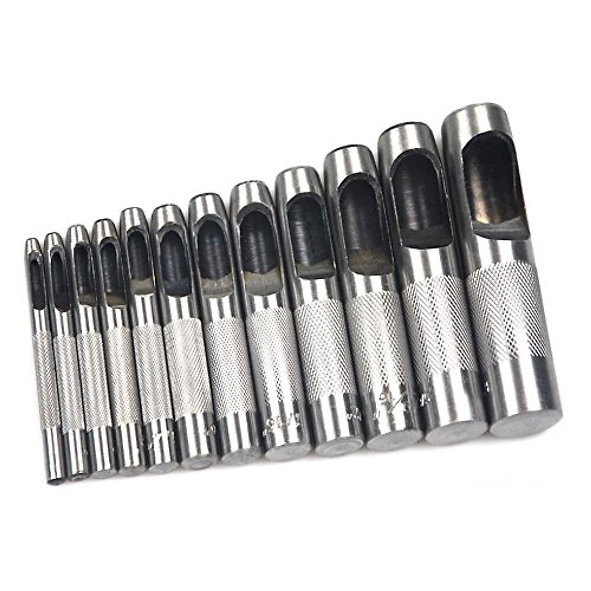 OWDEN 12Piece Leather Hole Punch Set with a Free Cutting mat,Leather Tool,Leather Hollow Punch Set, Round Hole Punch Set,Cut Leather Rubber Paper Soft Material