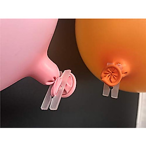 iFlyMars 101 Pieces of Clear Plastic H Shape Balloon Clips Tie for Sealing,Wedding Party Christmas Birthday Decoration
