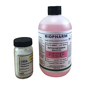 pH Buffer Calibration Solution Kit 3-Pack: pH 4.00, pH 7.00, pH 10.00 Buffers — 500 mL (1.06 Pint) Each — Color Coded — NIST Traceable for All pH Meters