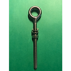 US Stainless 2 Pieces Stainless Steel 316 M8 Eye Bolt 8mm x 100mm Marine Grade Pitch of 1.25