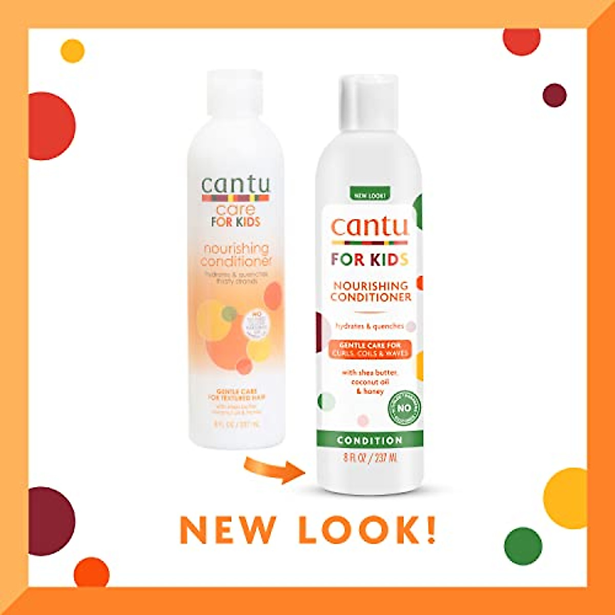 Cantu Care for Kids Nourishing Sulfate-Free Conditioner with Shea Butter, 8 fl oz (Pack of 3) (Packaging May Vary)