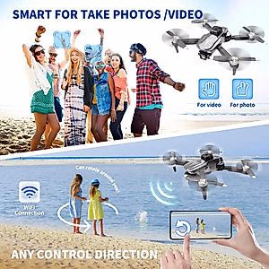 Drone, Drones with camera for adults 4k, Drones for kids 8-12, Brushless Motor, FPV Foldable Drone, Carrying Case, 40 mins Battery Life, Christmas gifts, 360° Flip, APP Control