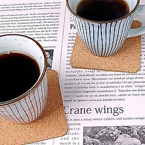 30 Pack Cork Drink Coasters Blank Reusable Absorbent Eco-Friendly DIY Project Tile Craft Board Restaurant Cafe Wedding Supplies and Accessories Home Bar Kitchen Essential (Square)