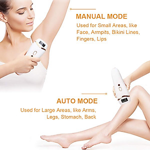 Huieter IPL Hair Removal Permanent Painless Laser Hair Remover Device for Women and Man Upgrade to 999,999 Flashes for Facial Legs, Arms, Armpits, Body, at-Home Use (White)
