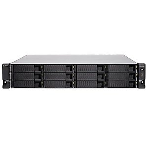 QNAP TS-h1283XU-RP-E2236-32G SAN/NAS Storage System - Intel Xeon E-2236 Hexa-core (6 Core) 3.40 GHz - 12 x HDD Supported - 0 x HDD Installed - 12 x SSD Supported - 0 x SSD Installed - 32 GB RAM DDR4 S