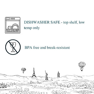 Juliska Country Estate Melamine Salad Plates Set of 4 - Seaside - White Melamine - Unbreakable, Melamine, Decorative Salad Plate Set