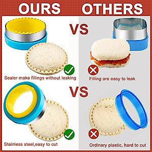 Sandwich Cutter for Kids Lunch 22 Pcs (LARGE), Nifogo Sandwich Maker, Cookie Cutters and Sealer Set, Bread Decruster, Dinosaur Mickey Square Circle Shape for Boys Girls