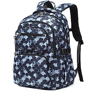 Sugaroom Mermaid Backpack for Girls Backpack with Lunch Box Pencil Case Kids Backpack School Bags Primary Elementary Bookbags for Teen Girls