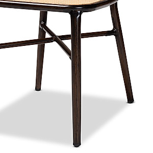 Wholesale Interiors Katina Outdoor Dining Chairs, Beige/Dark Brown