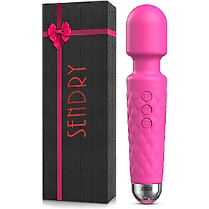 Female Vibrator, G-Spot & Sex Toy, 20 Modes & 8 Speeds Wand Massager, Quiet, Waterproof, USB Rechargeable Vibrator, Hand-Held Cordless Sex Toys Vibrator for Her Pleasure, Female Adult Toy - Rose