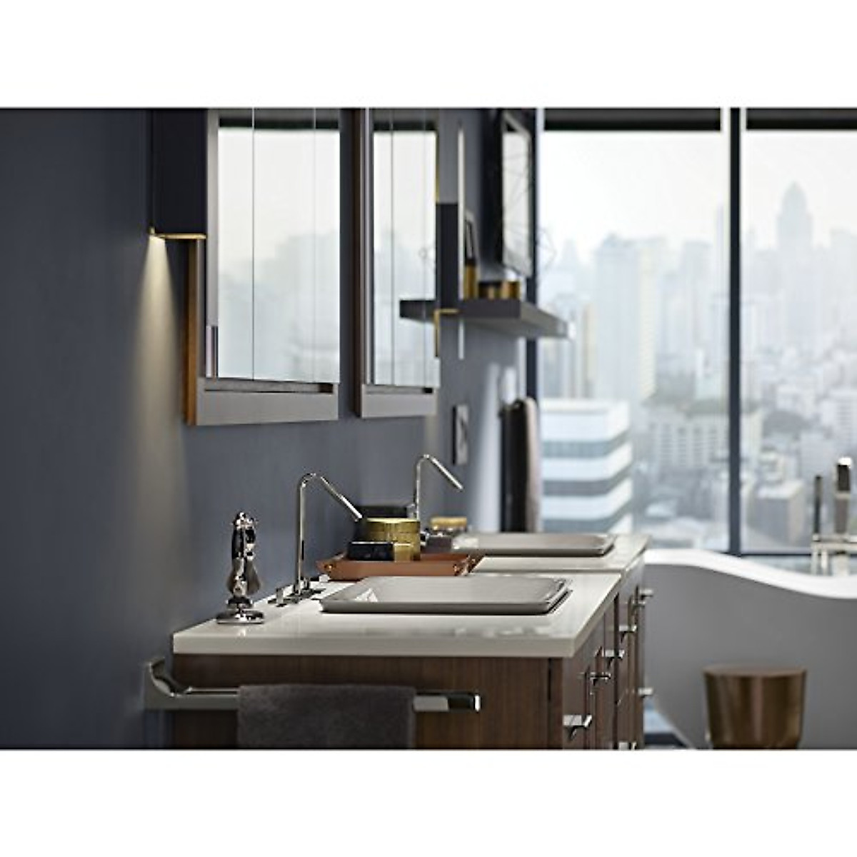 Kohler K-14661-4-CP Loure Bathroom Sink Faucet, One Size, Polished Chrome