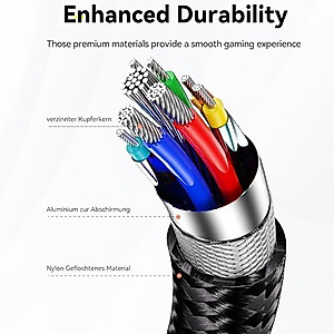 Link Cable 5M, Long USB C 3.0 Cable Compatible with Oculus/Meta Quest 1/2/3 Accessories and PC/Steam VR, High-Speed Data Transfer Charging Cord for VR Headset