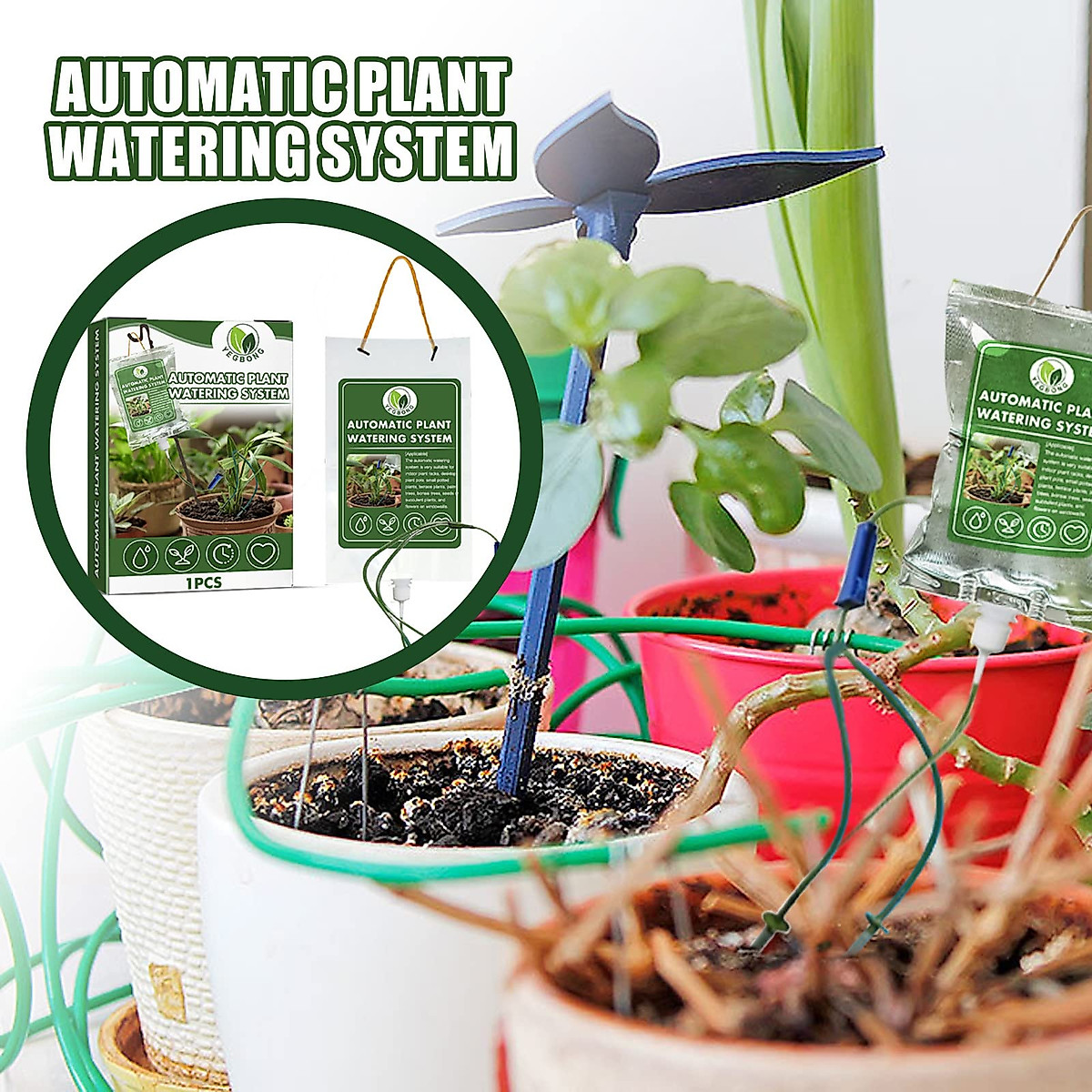 Automatic Plant Waterer for Indoor and Outdoor Plants - Self Watering System with Long Needle Design