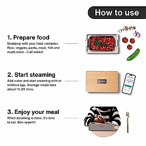 Steambox: The Self-Heating Lunchbox - Battery Powered Electric Lunch Box And Food Warmer - Leak Proof BPA Free Dishwasher Safe