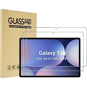 ProCase 2 Pack Screen Protector for Galaxy Tab S10 2024/ Tab S9 FE 10.9"/ S9 2023/ Tab S8 2022/ Tab S7 2020 11", Hardness Tempered Glass Screen Film Guard for Galaxy Tablet SM-X720/X510/X710/X700/T870