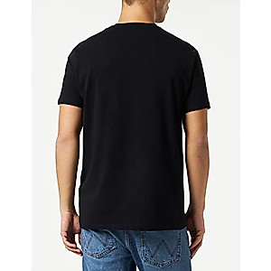 Armani Exchange Men's Vneck Double Logo Tee, Black, Large