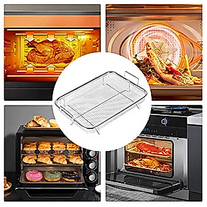 Air Fryer Basket for Oven: YIDM 2 Piece Non-Stick Mesh Oven Air Fryer Basket, Food-Grade Stainless Steel Air Fryer Basket, Cooling or Drying Used for Convection Ovens Air Fryers