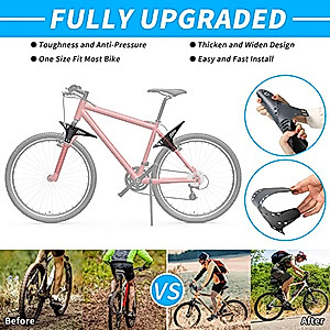 R2Depot Bike Fender with 12 Cable Ties, 2 Parts- Front/Rear Mud Guards Fit for 20"/22"/24"/26" Bike B-2-piece Set