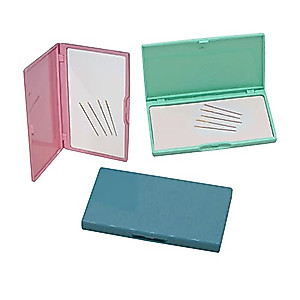 3Pcs Magnetic Needle Storage Case Magnetic Sewing Needle Holder Needle Organizer Portable Needle Keeper Pin Organizer Container Tool for Cross Stitch Sewing Knitting Pin Needle Storage （Patterned）