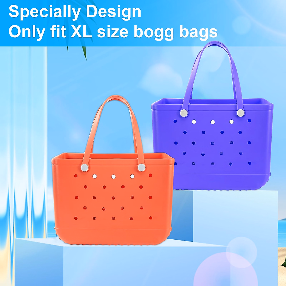 XANGNIER Clear Beach Bag Organizer Accessories for Bogg Bag XL,Waterproof TPU Insert Divider Storage Liner for X Large Bogg Bag