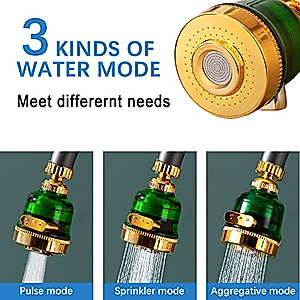 VIPMOON 2 Packs Swivel Faucet Aerator, 360 Degree Rotating kitchen Sink Faucet Head sprayer attachment,3 Mode Adjustable Anti-Splash Kitchen Sink Aerators
