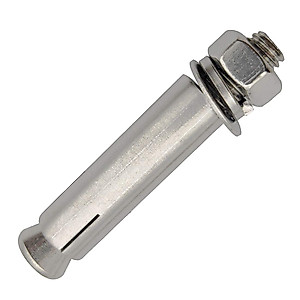 Sipery Expansion Bolts, 304 Stainless Steel External Hex Nut Expansion Screw Bolts Sleeve Anchor M8x60mm 8Pcs