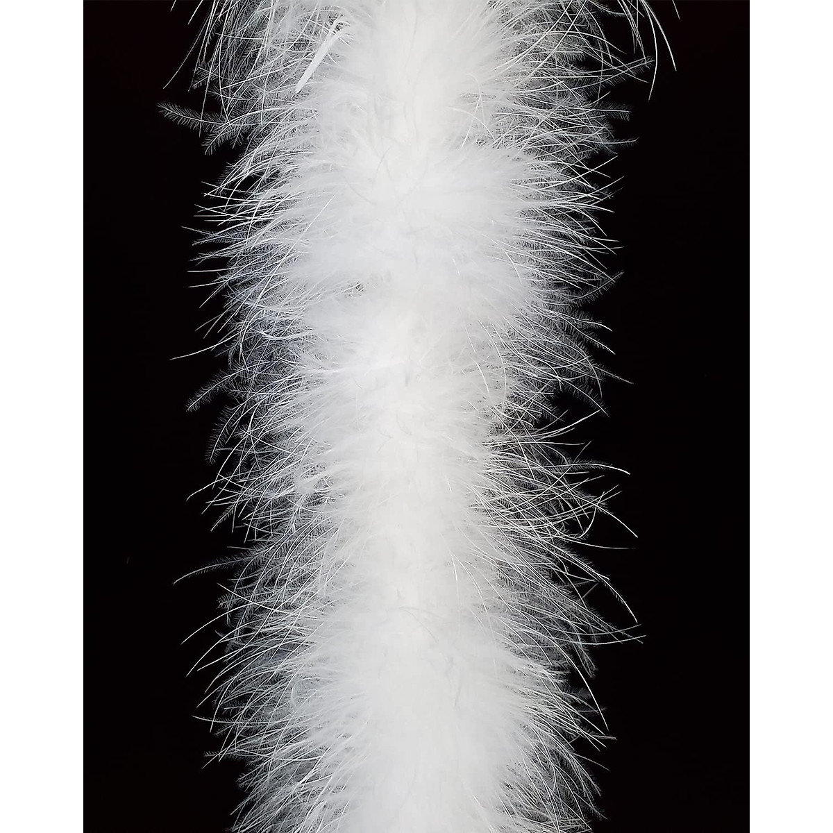 Happy Feather 2 Yards 20g Fluffy Marabou Feather Boa for DIY Craft Sewing Trim Home Wedding Party Decoration-White