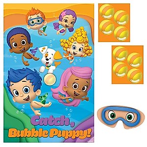 Amscan Aqua Awesome Bubble Guppies Party Game Activity Set, Paper, 37" X 24" Party Supplies