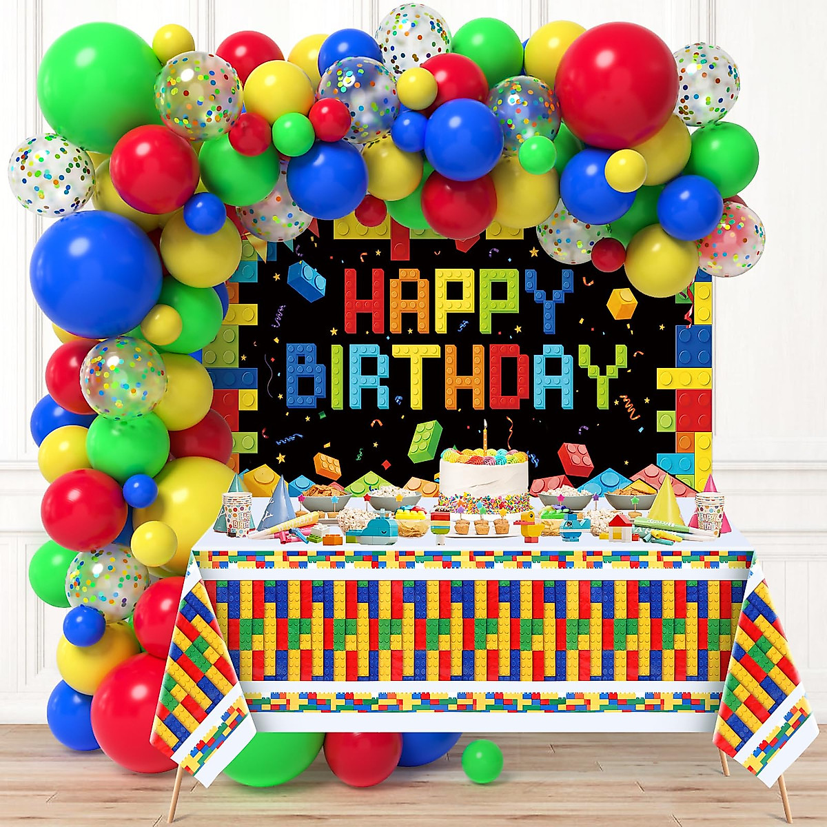 Golray Building Block Party Decorations - Fun for Kids!