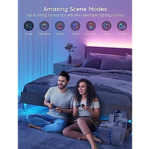 Govee Smart LED Strip Lights for Bedroom, 32.8ft WiFi LED Light Strip Work with Alexa Google Assistant, 16 Million Colors with App Control and Music Sync LED Lights for Party, 2 Rolls of 16.4ft