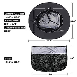 KastKing UPF 50 Boonie Hat Fishing Hat with Removable Neck Flap Sun Hats,Blackout