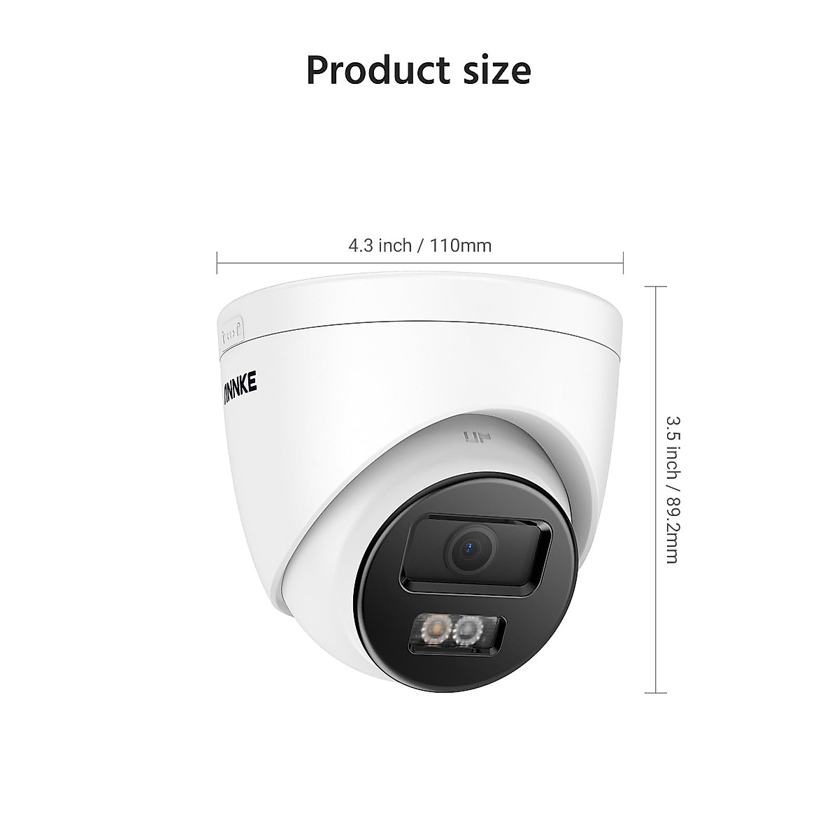 ANNKE C800 4K PoE Security Camera with AI Human/Vehicle Detection, IP Cam with Audio,Wide Angle, Remote Access, 100 FT 2.0 Night Vision, IP67, H.265+, Support to 512GB TF Card